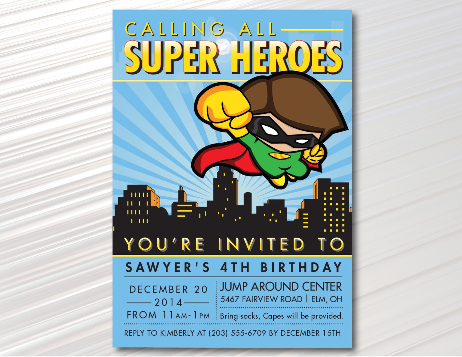 Superhero Party Invitation | Etsy