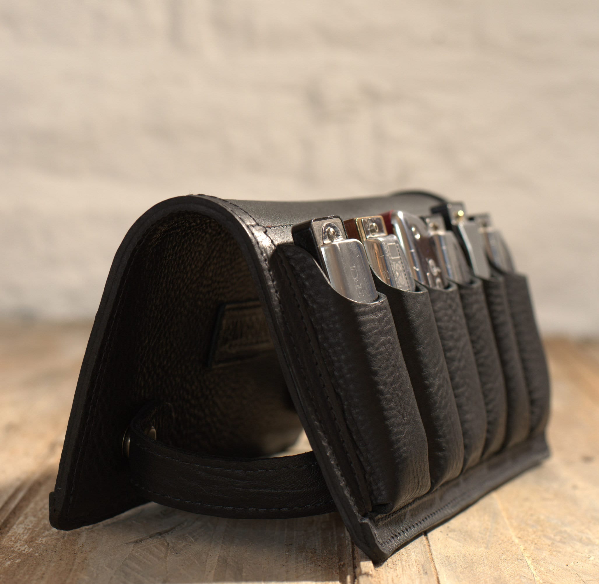 6-Pack Leather Harmonica Case porte-harpe blues en cuir six | Etsy France