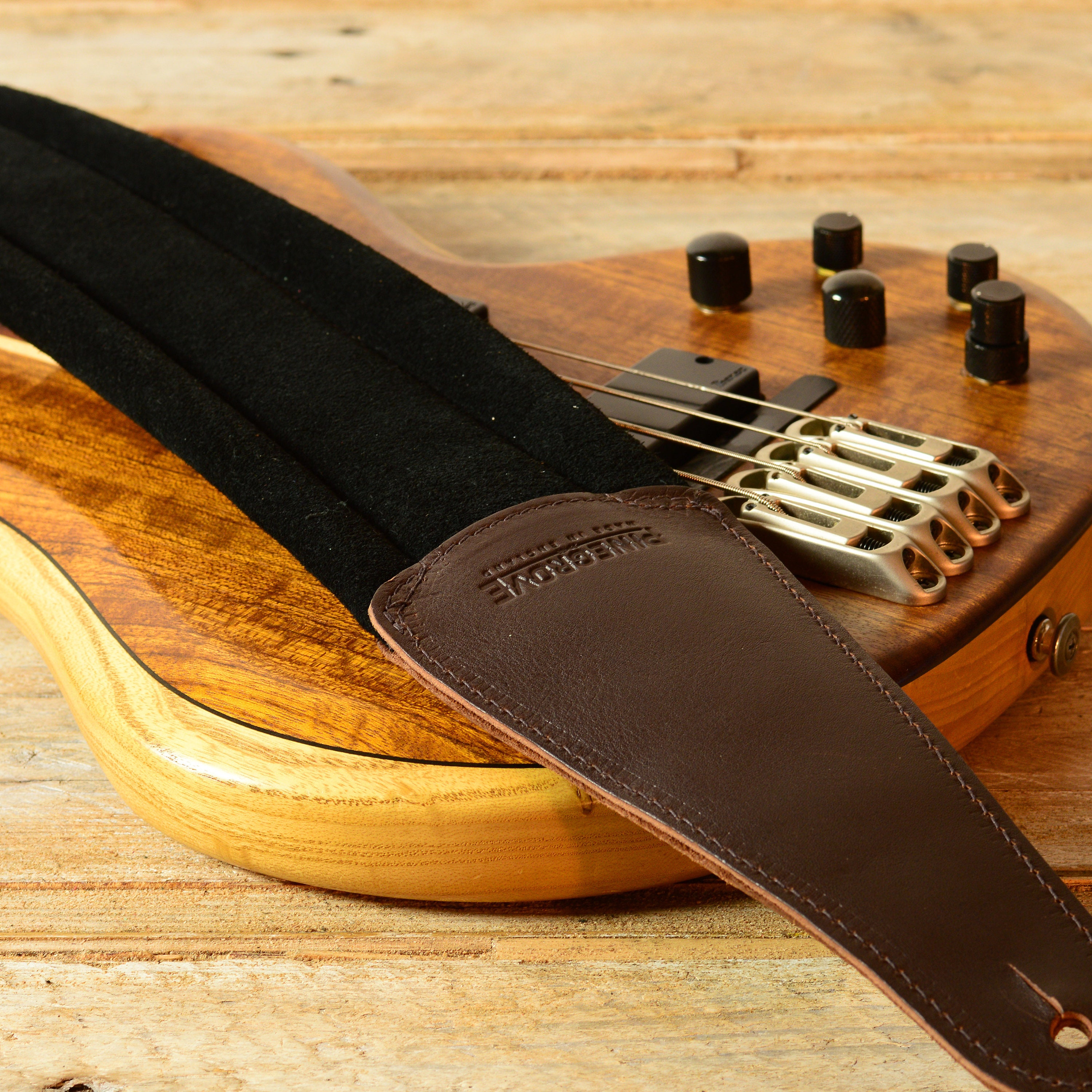 4 inch wide Brown & Black Guitar Strap or Bass Strap BS66 | Etsy