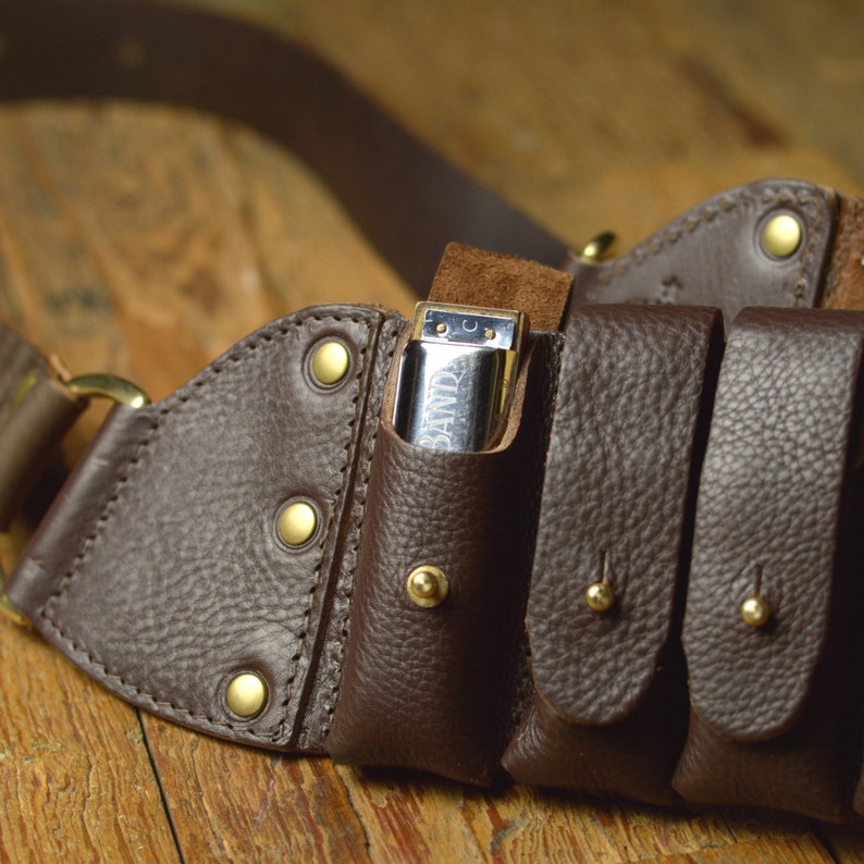 Deluxe Leather Harmonica Bandolier, Mouth Organ Shoulder Belt, Blues ...