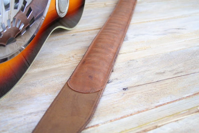 Leather Dobro Guitar Strap, 60mm Width, Dobro Strap, Traditional Dobro ...