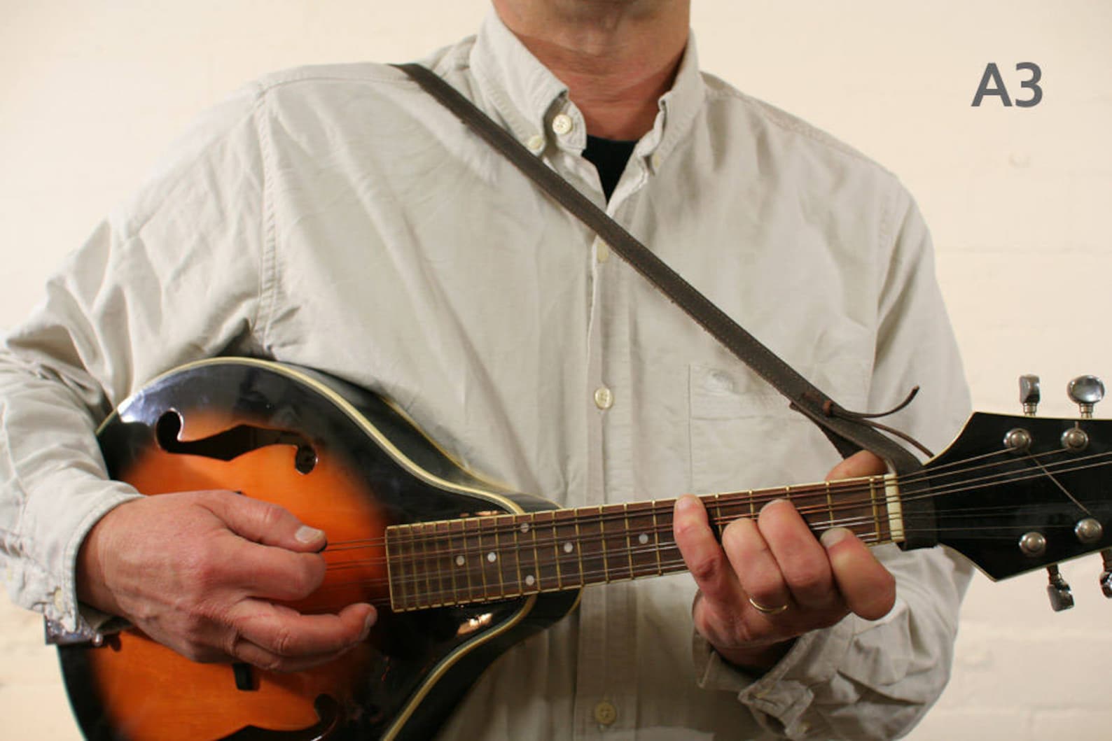 Custom Made Leather Mandolin Strap made for any type F style | Etsy