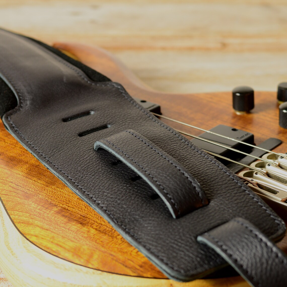 4 Inch Wide Black Guitar Strap or Bass Strap BS66 Double - Etsy UK