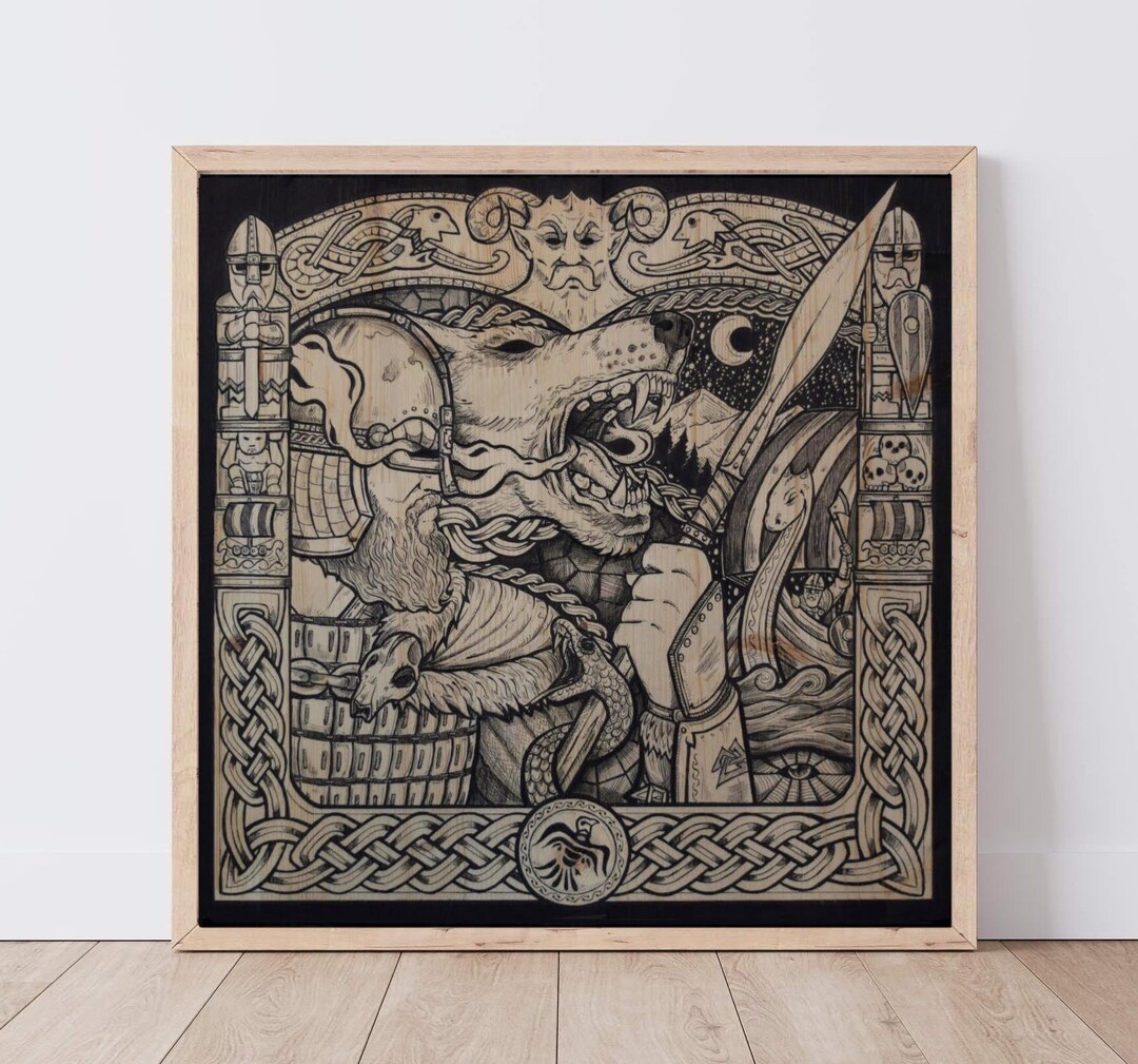 Viking Warrior Print, Odin, Norse Decor, Viking Decor, Home Decor ...