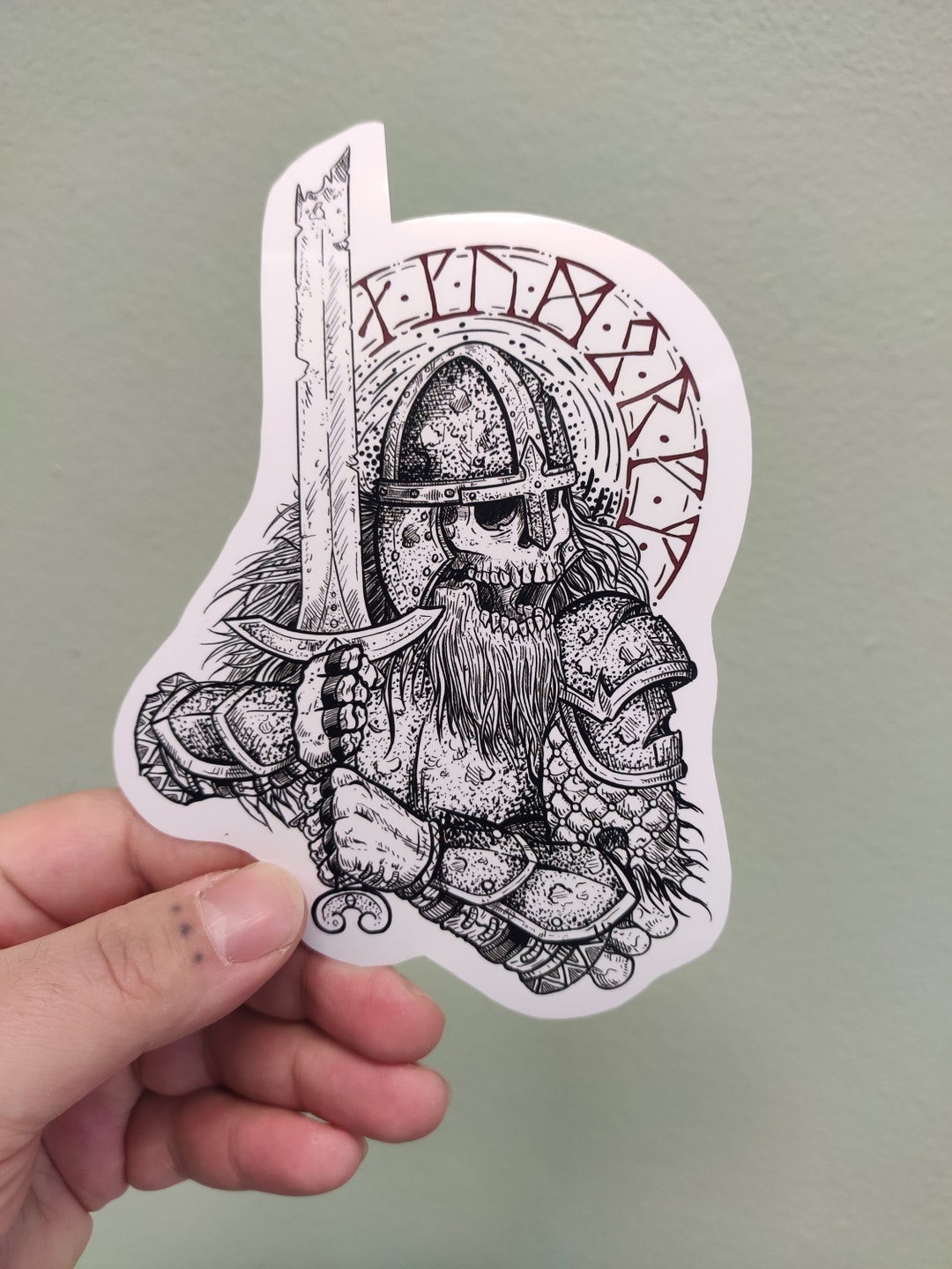 Draugr Skyrim Vinyl Sticker Large Pagan Norse - Etsy