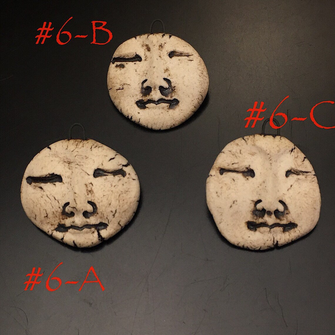 Porcelain Face Charms Ancient Look Jewelry Components Bone - Etsy