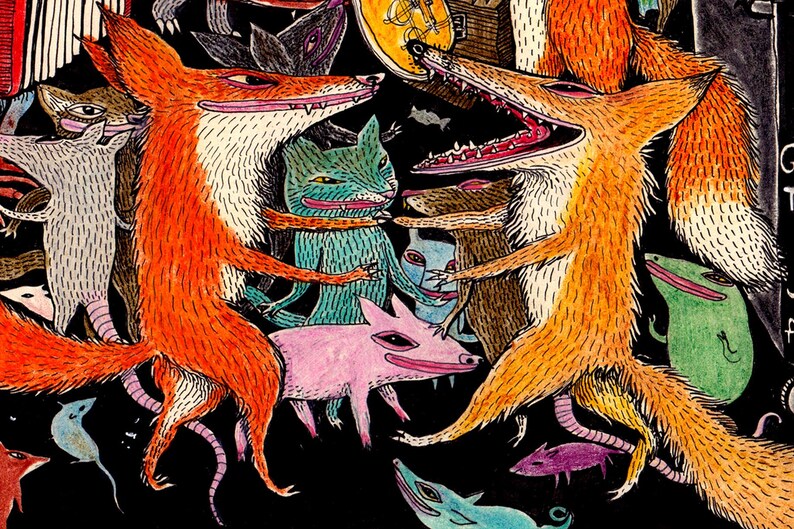 Jazz Animal Art Print Poster | Etsy