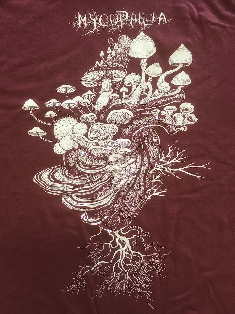 Mycology T Shirt, Screen Printed Mushroom Shirt - Etsy