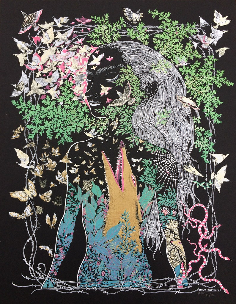 Art Print Silkscreen Fine Art Etsy