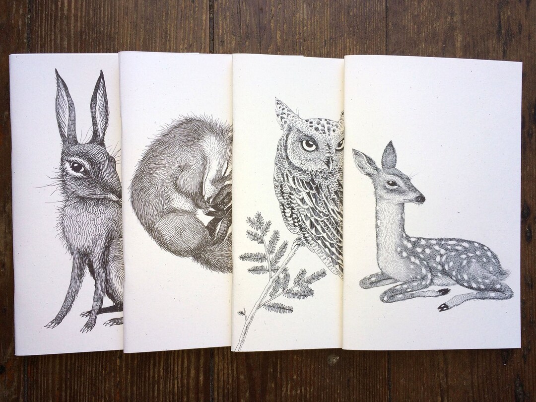 Animal Sketch Book Note Book Stationery - Etsy
