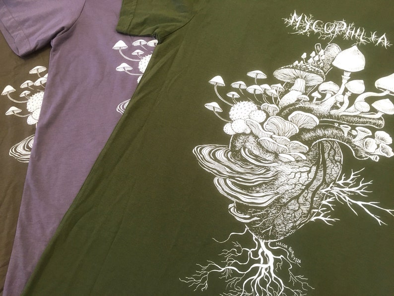Mycology T Shirt, Screen Printed Mushroom Shirt - Etsy