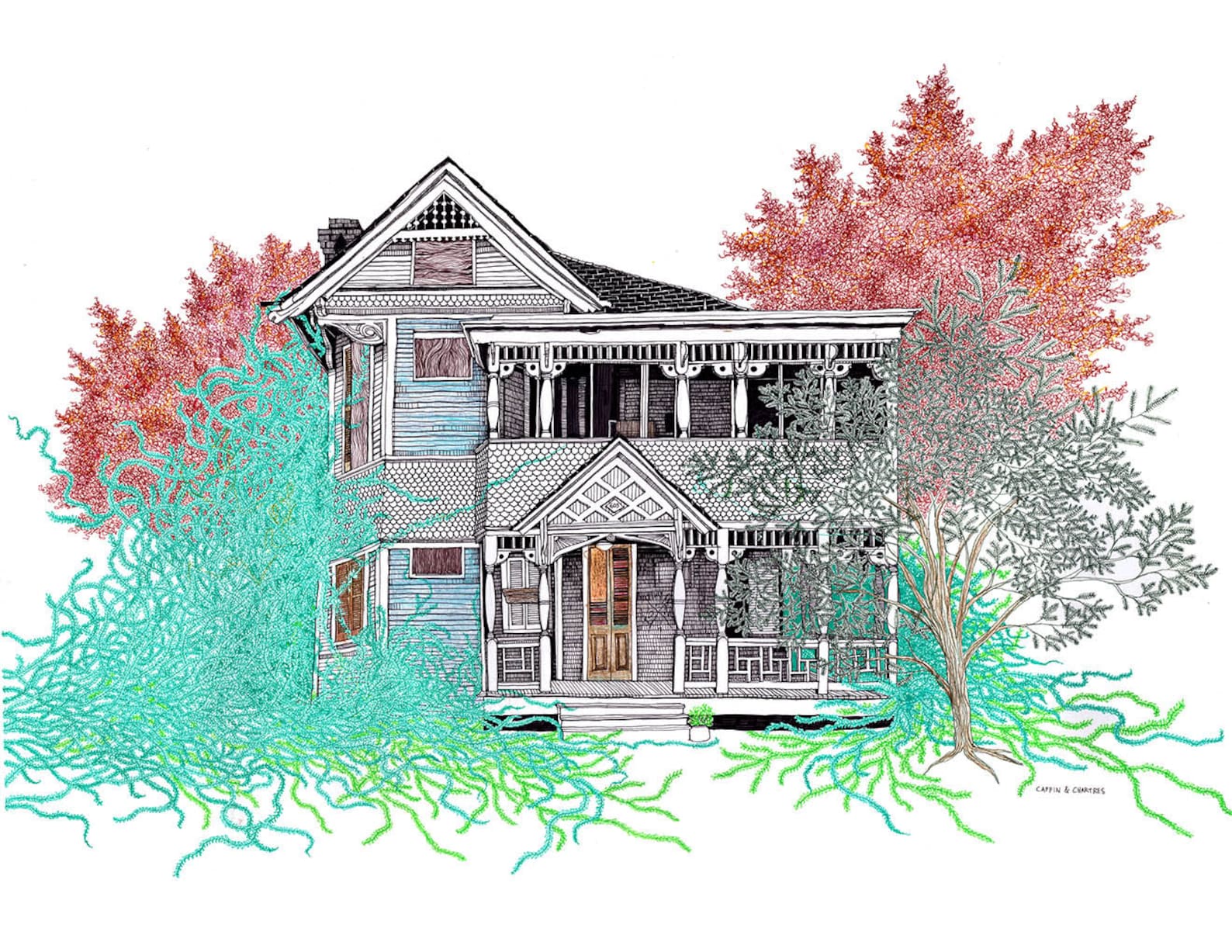 Victorian House Art Print - Etsy