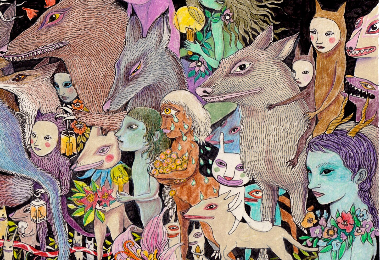 Fantasy Art Print, Animal Illustration, Maximalist Decor - Etsy