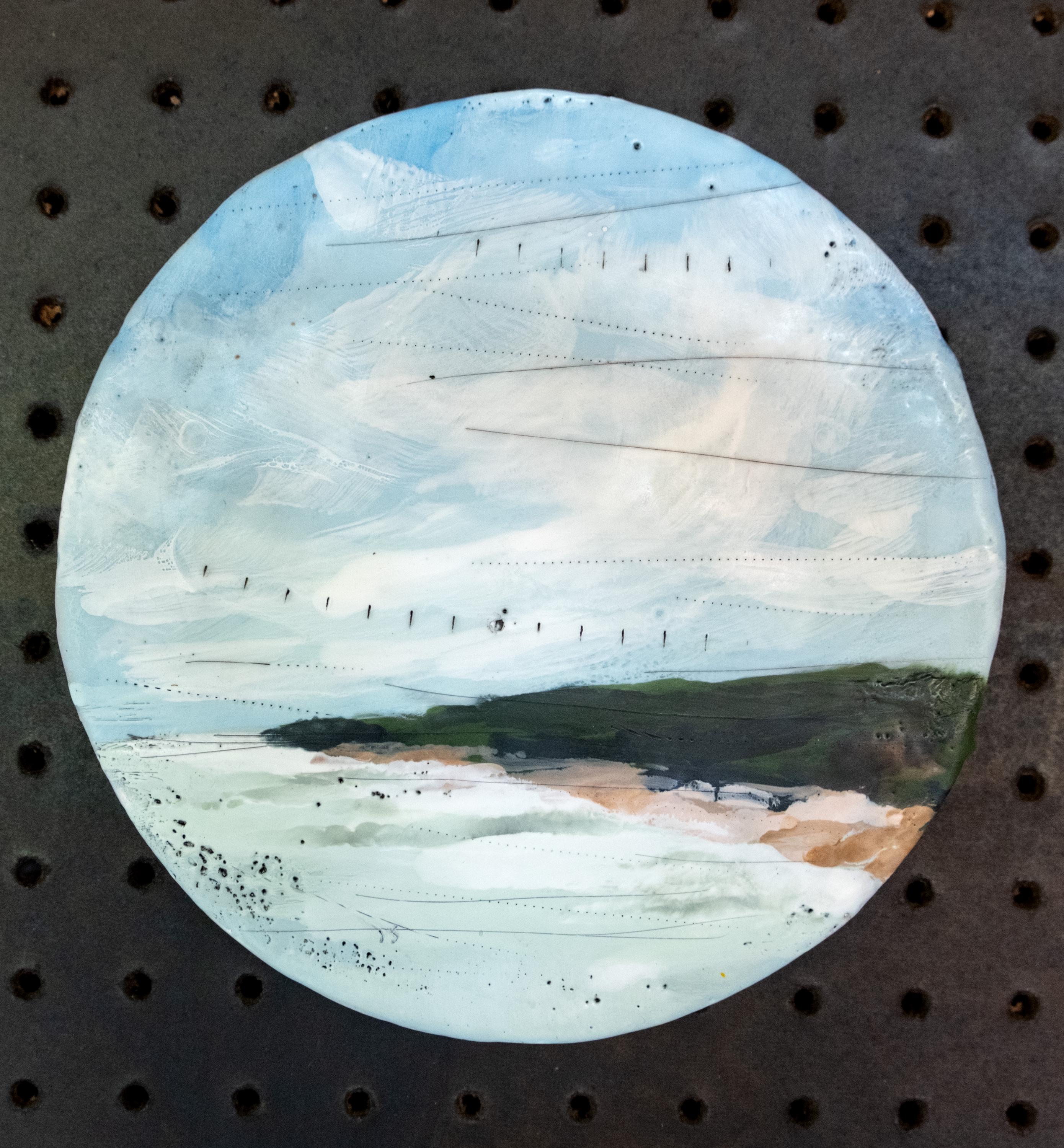 Original Abstract Encaustic Landscape Painting 8