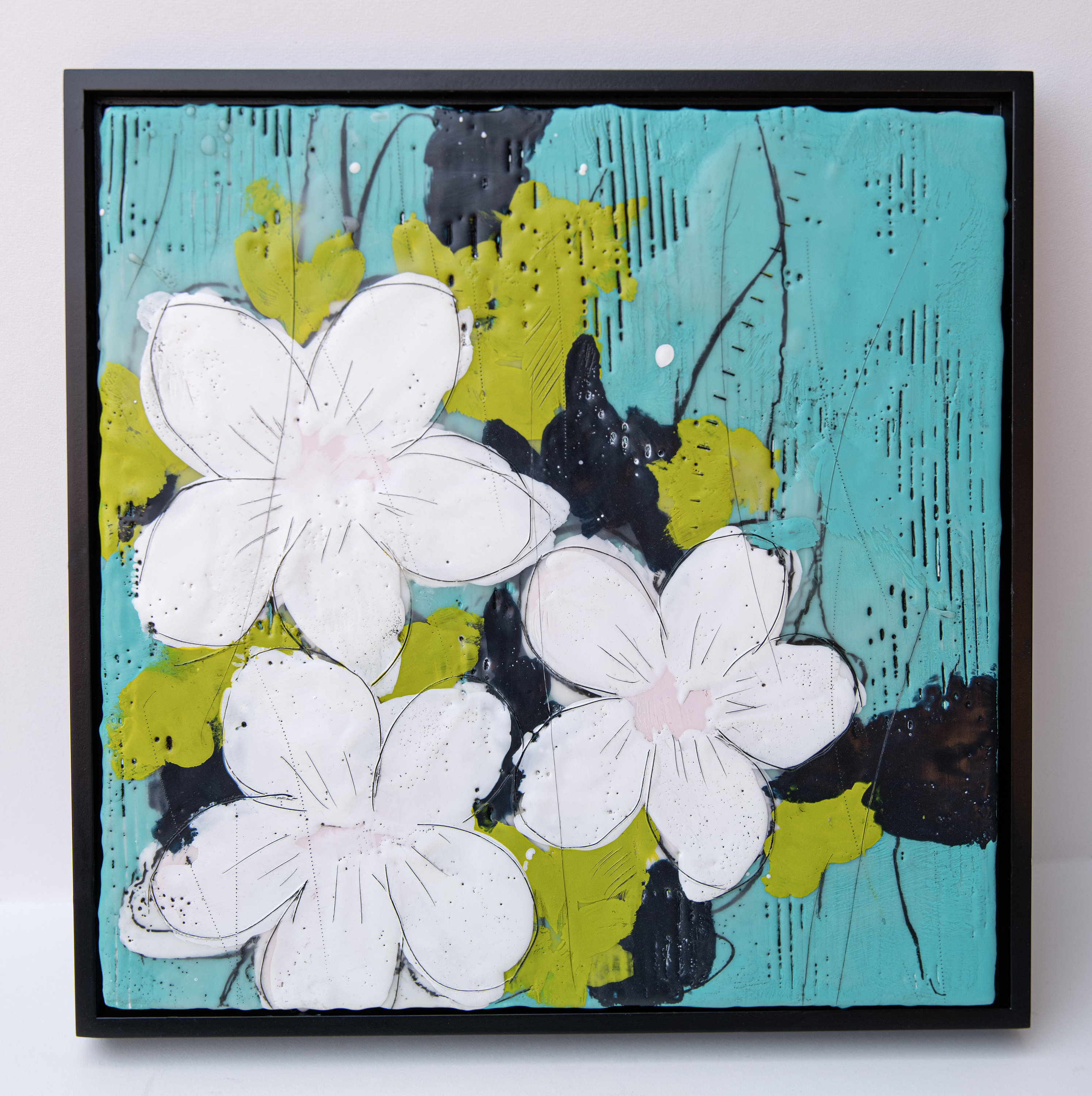 Original Abstract Encaustic Floral Painting: Heatwave, 6 - Etsy
