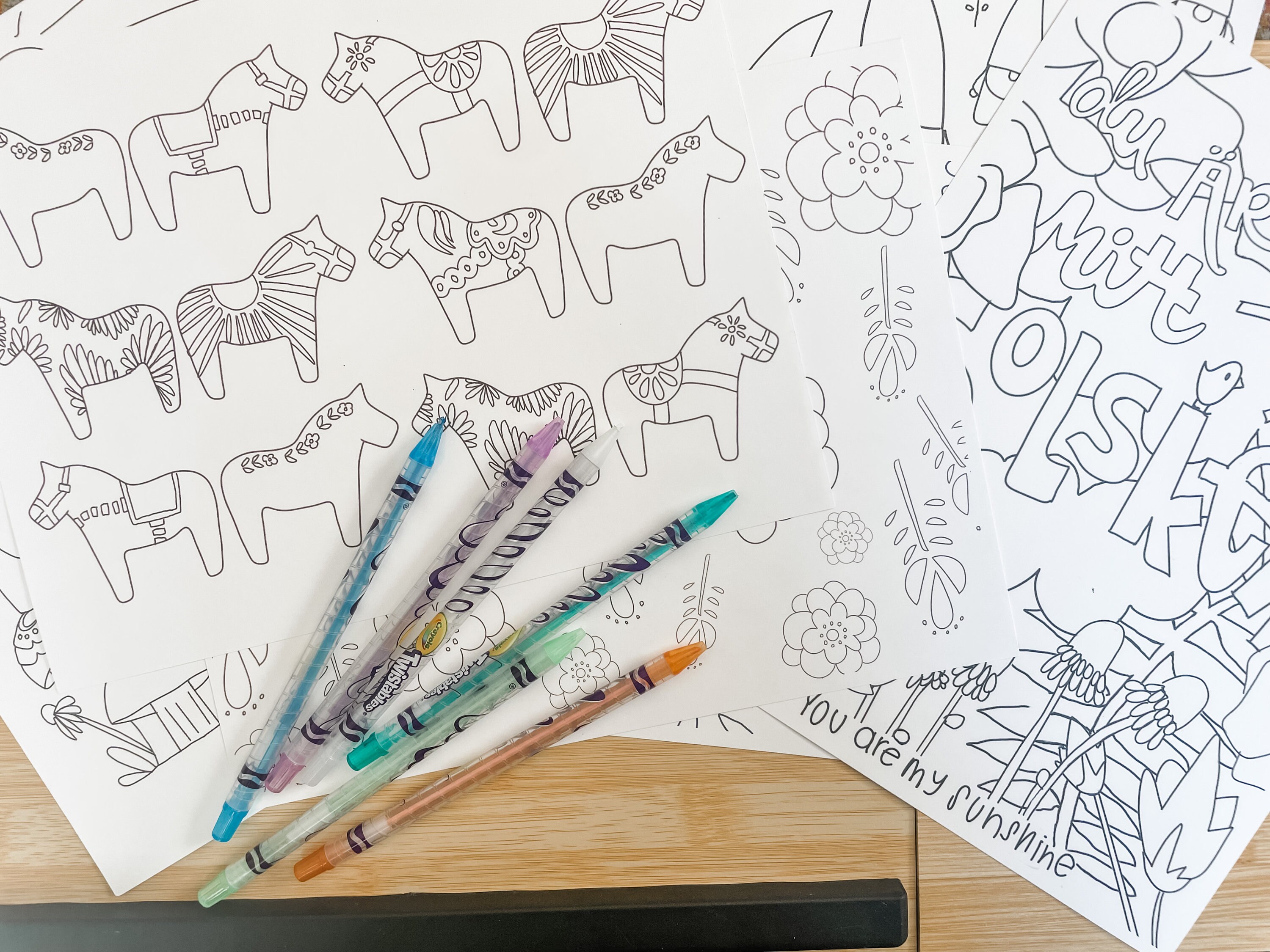 SWEDISH COLORING PAGES - Etsy