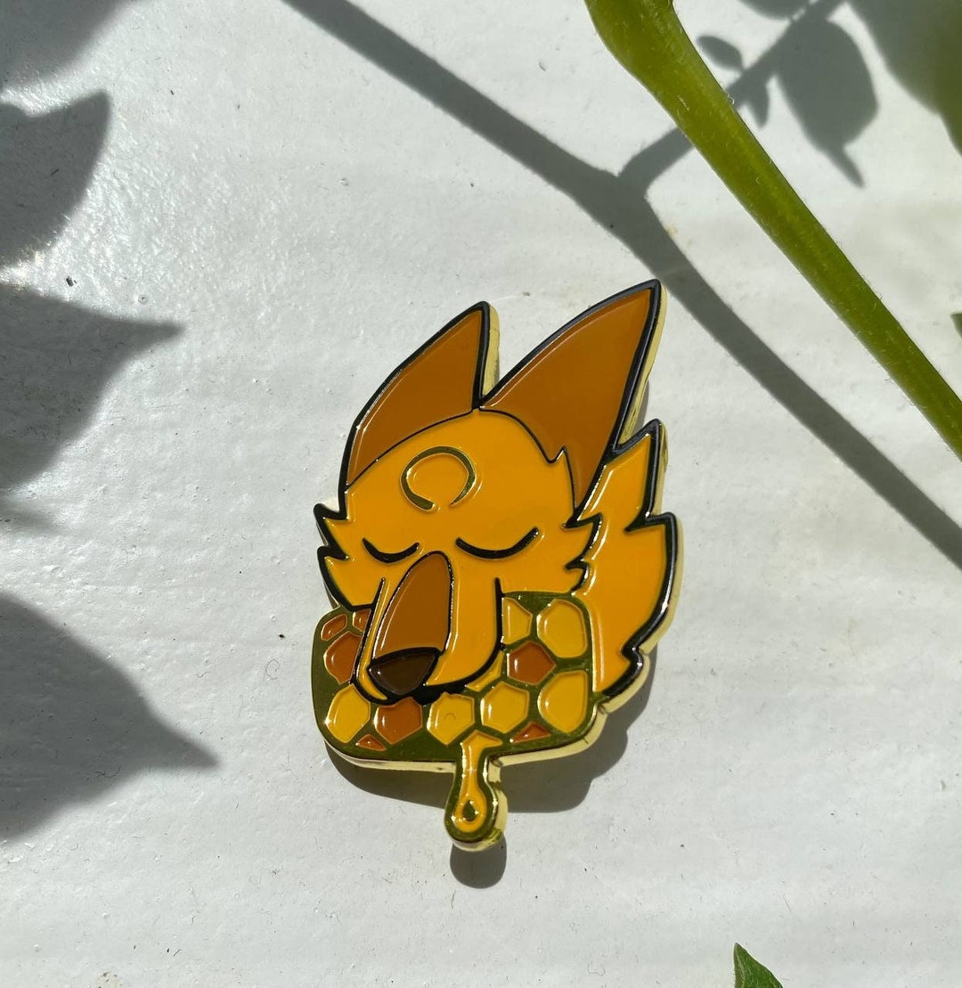 Honey Coyote Recycled Enamel Pin - Etsy