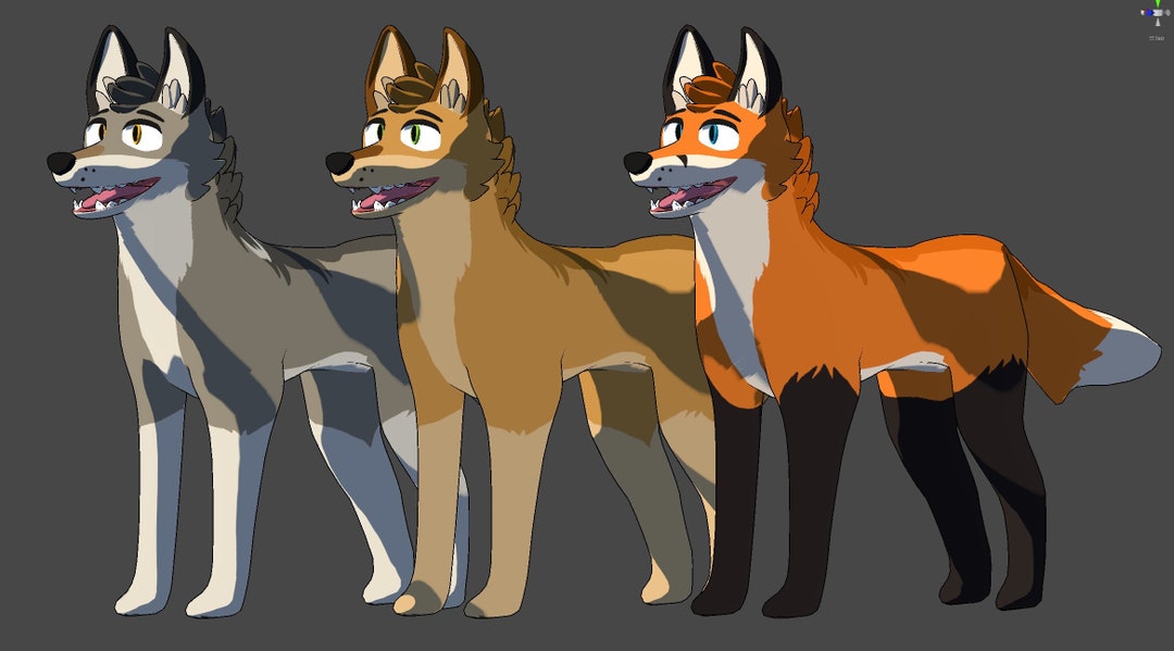Quadruped Canine Vrchat Avatar - Etsy