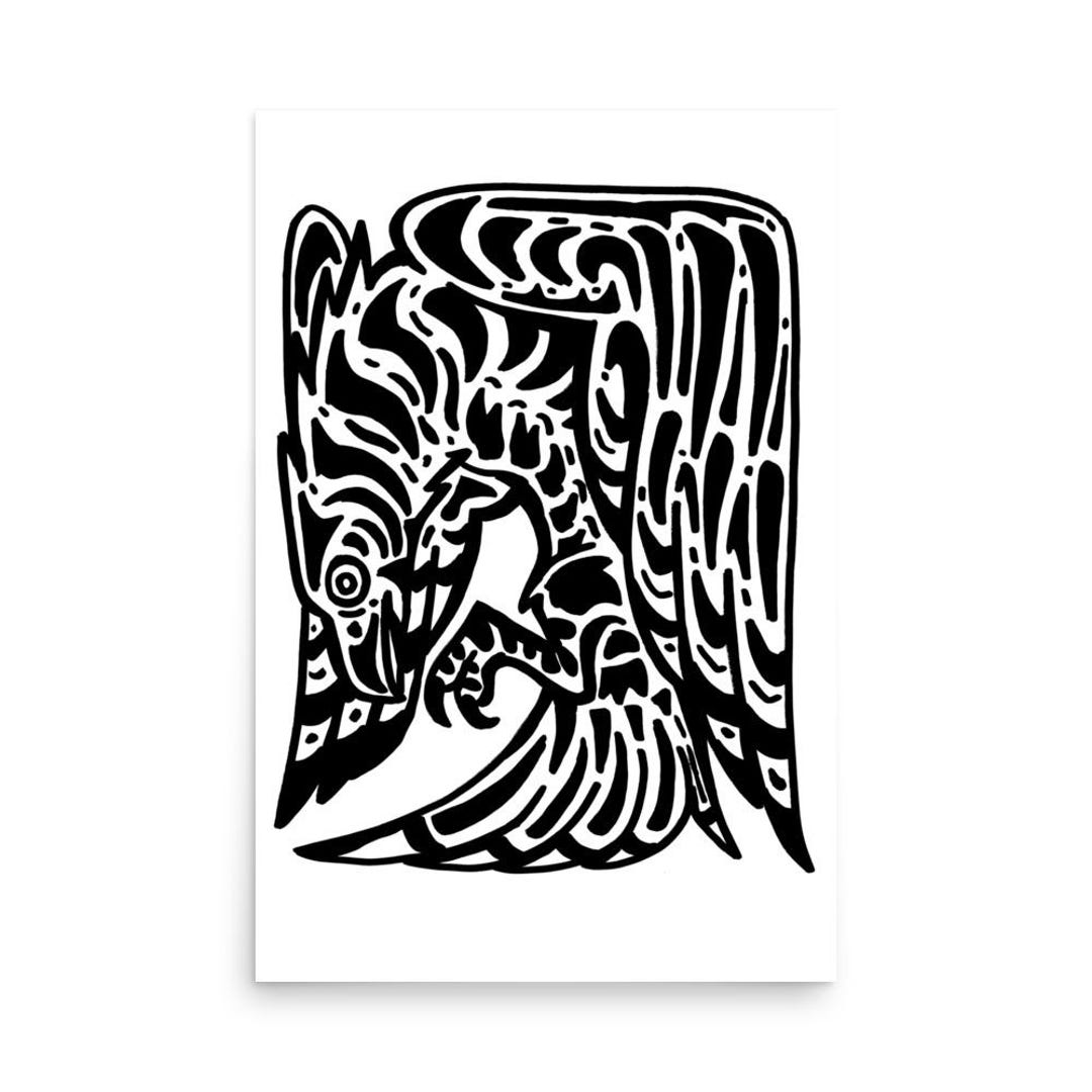 Hawk Marker Print - Etsy