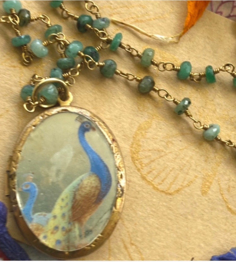 Vintage Peacock Locket. Victorian Pendant. - Etsy