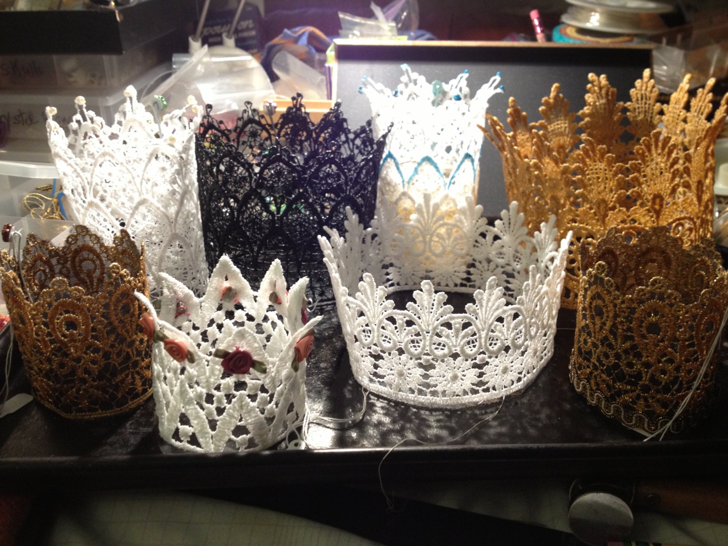 Lace Crowns Handcrafted-gothic Princess-birthday Crown-crowns-infant ...