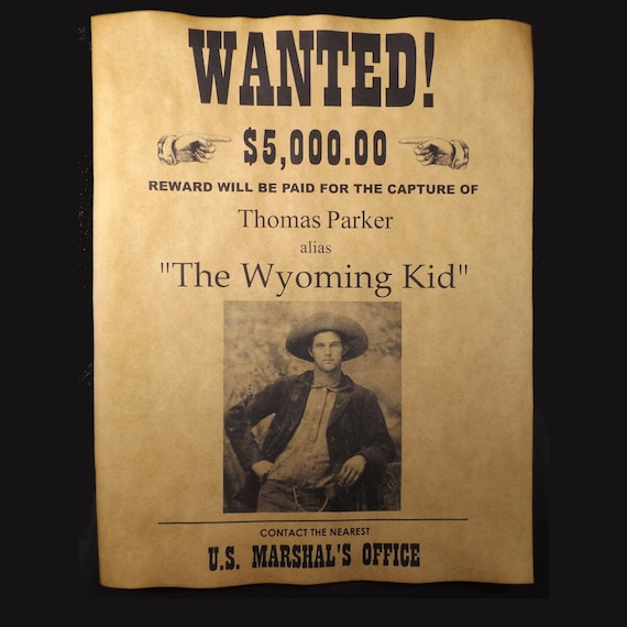 Personalized Old West Wanted Poster Outlaw Western Custom Etsy