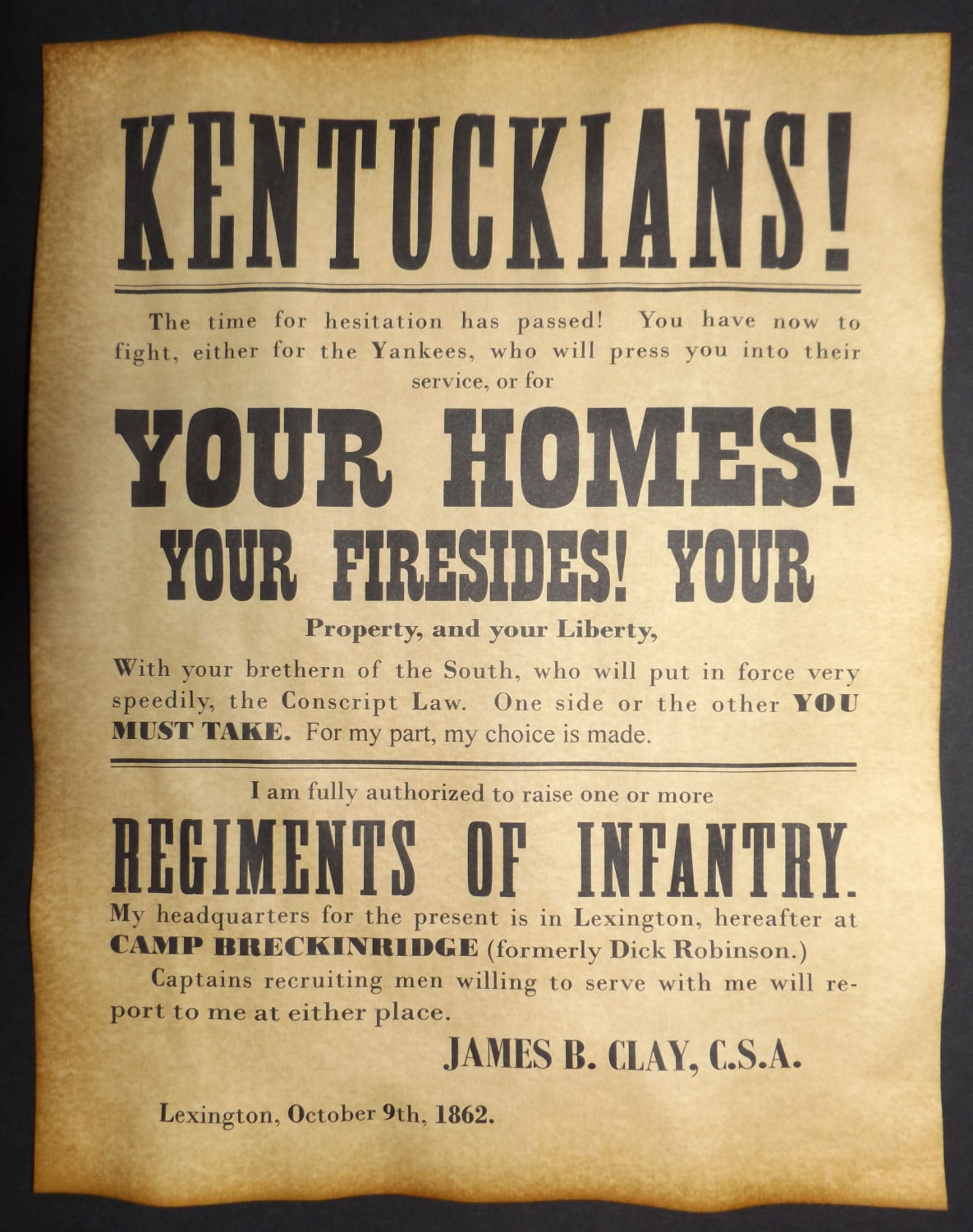 Set of 5 Confederate Civil War Recruiting Posters Virginia - Etsy