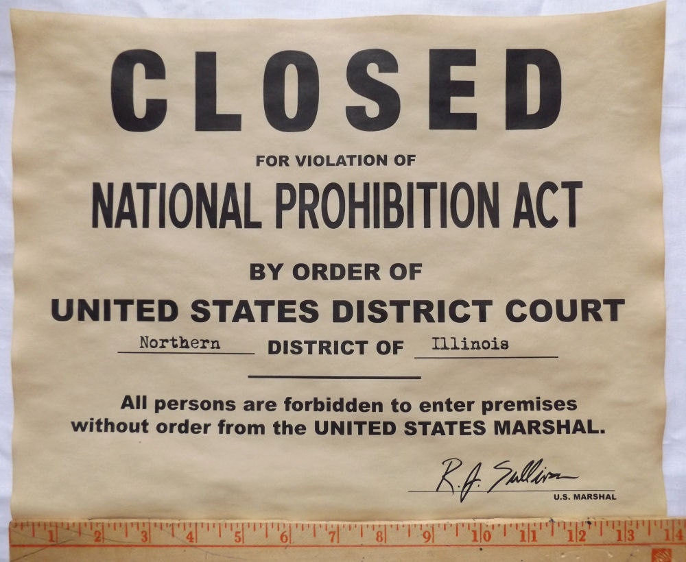 2 Prohibition Signs Closed & Prohibition Ends 11x14 - Etsy