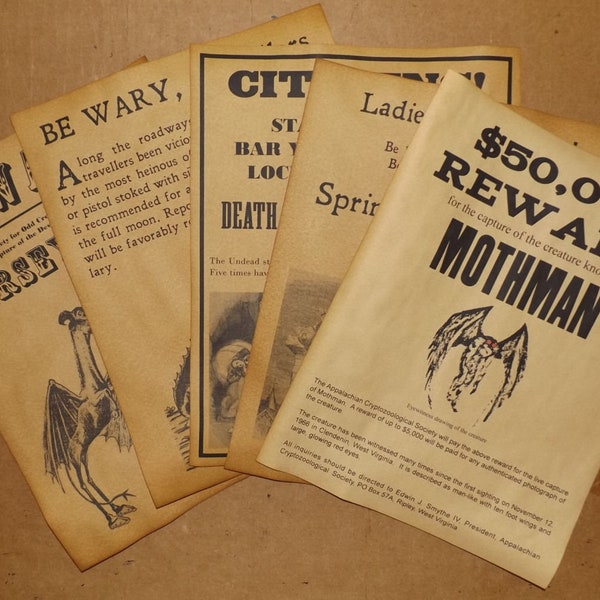 Monster Wanted Posters - Etsy