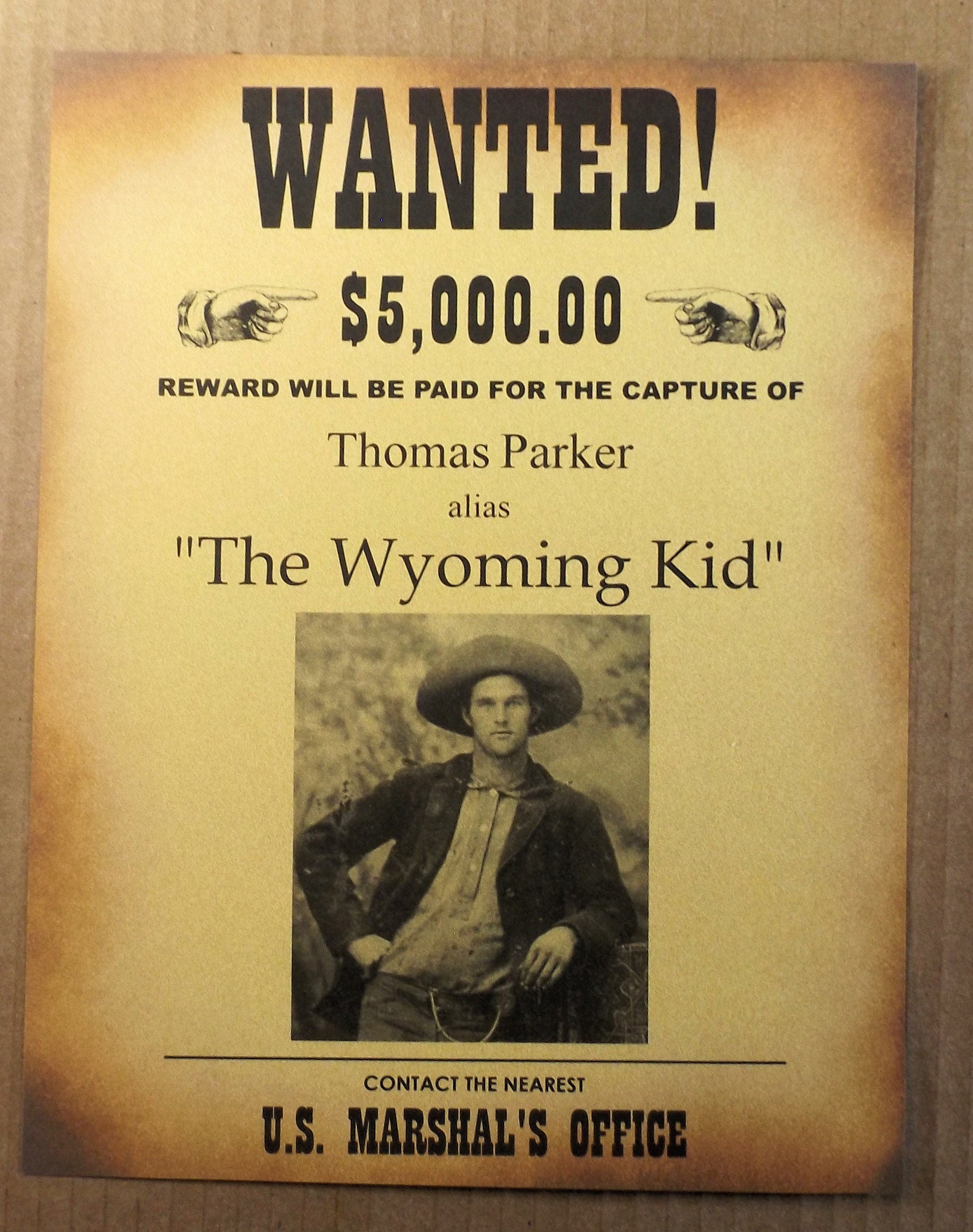 Real Wanted Poster Wild West