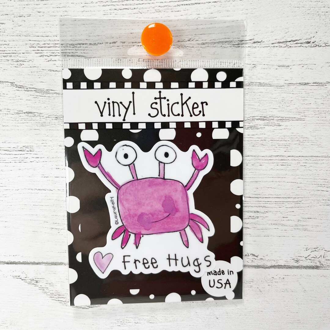 Laura Kelly Designs Vinyl Sticker Crab - Etsy