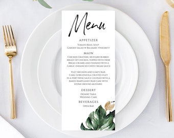 Beach menu template | Etsy