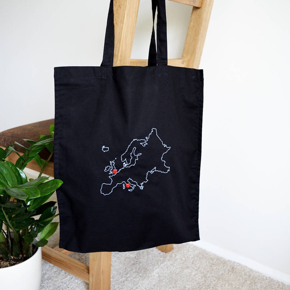 Personalised Europe Map Tote Bag - Etsy