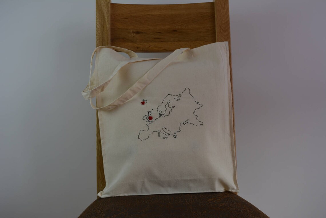 Personalised Europe Map Tote Bag - Etsy