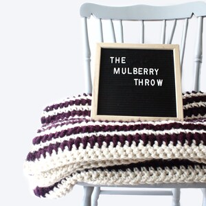 CROCHET PATTERN: the Mulberry Throw | Crochet Throw Blanket, Pattern ...