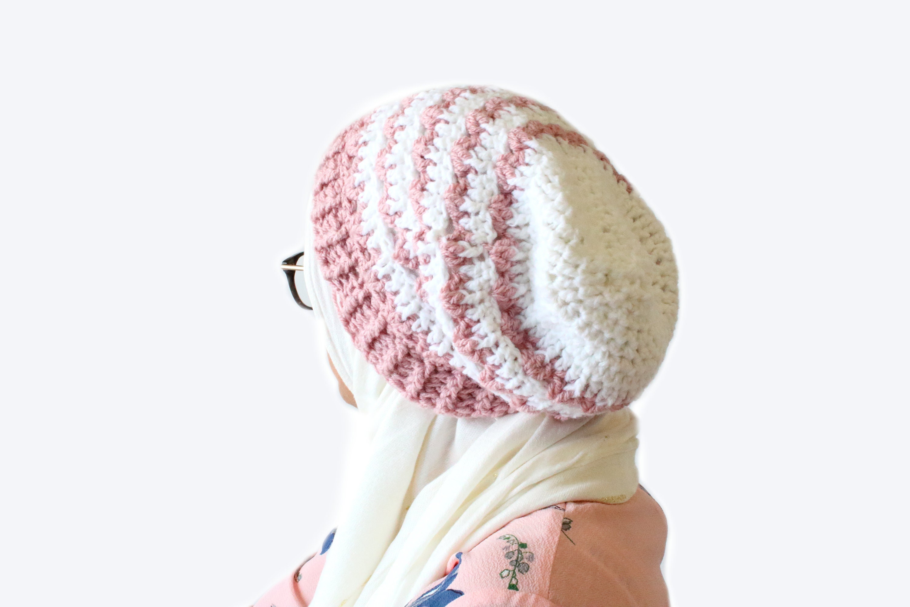 CROCHET PATTERN: Rosebud Slouchy Beanie Handmade Crochet - Etsy