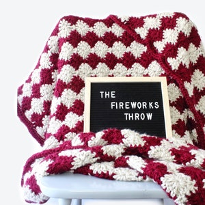 CROCHET PATTERN: Fireworks Throw | Crochet Throw Blanket, Pattern ...
