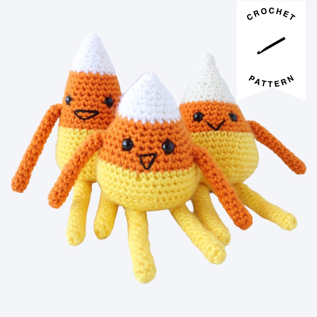 CROCHET PATTERN: Candy Corn Kids Plushies | Crochet Plush, Amigurumi ...