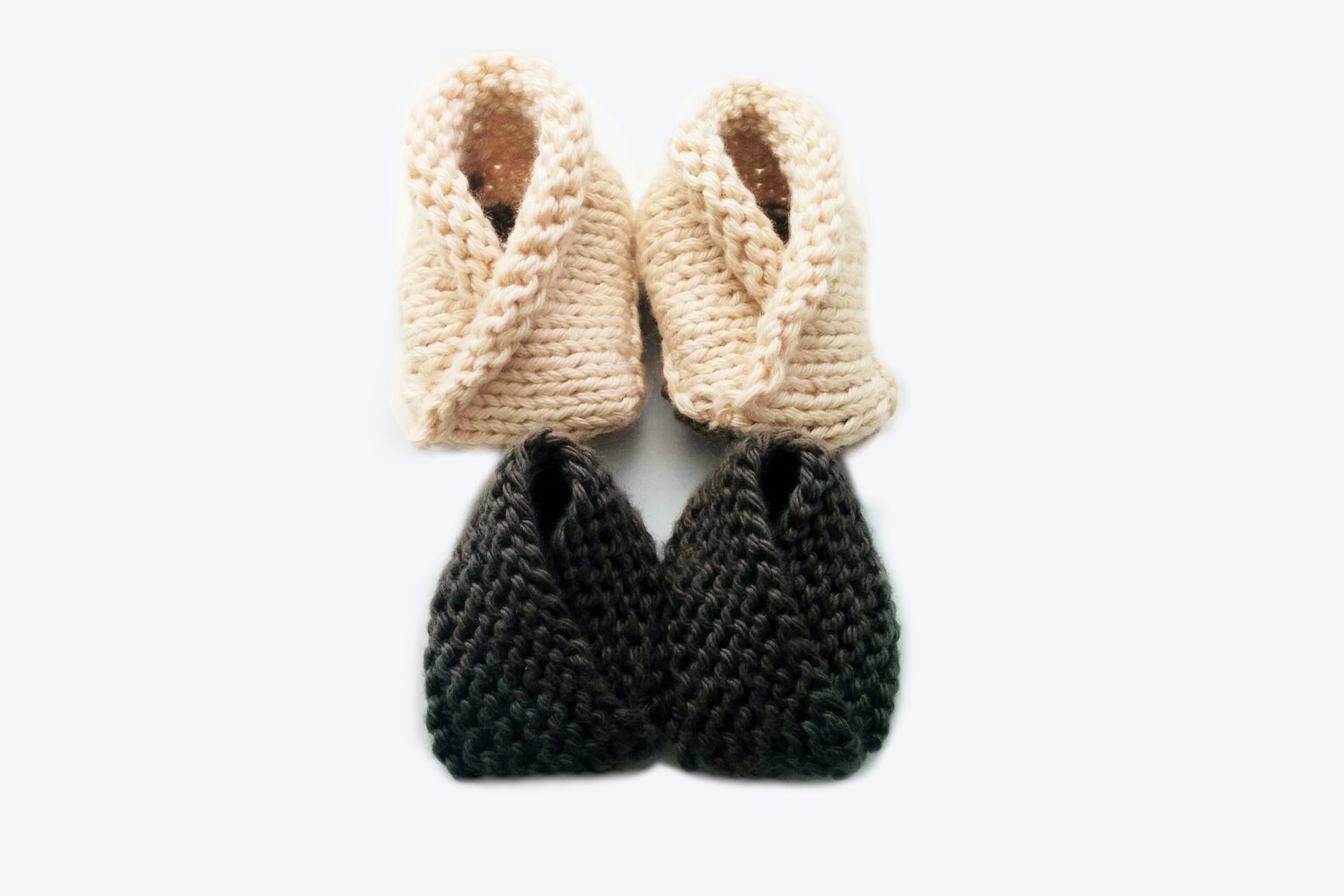 KNITTING PATTERN: Crossover Booties | Knitted Baby Booties | Baby Boy ...