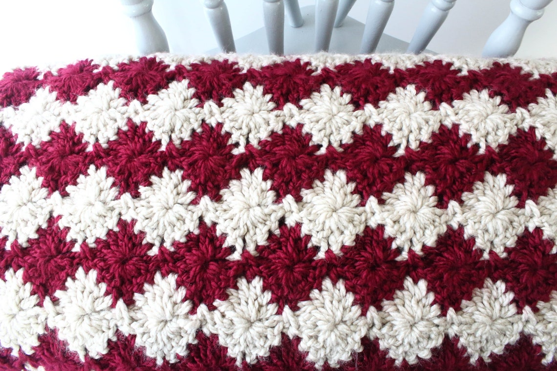CROCHET PATTERN: Fireworks Throw Crochet Throw Blanket - Etsy