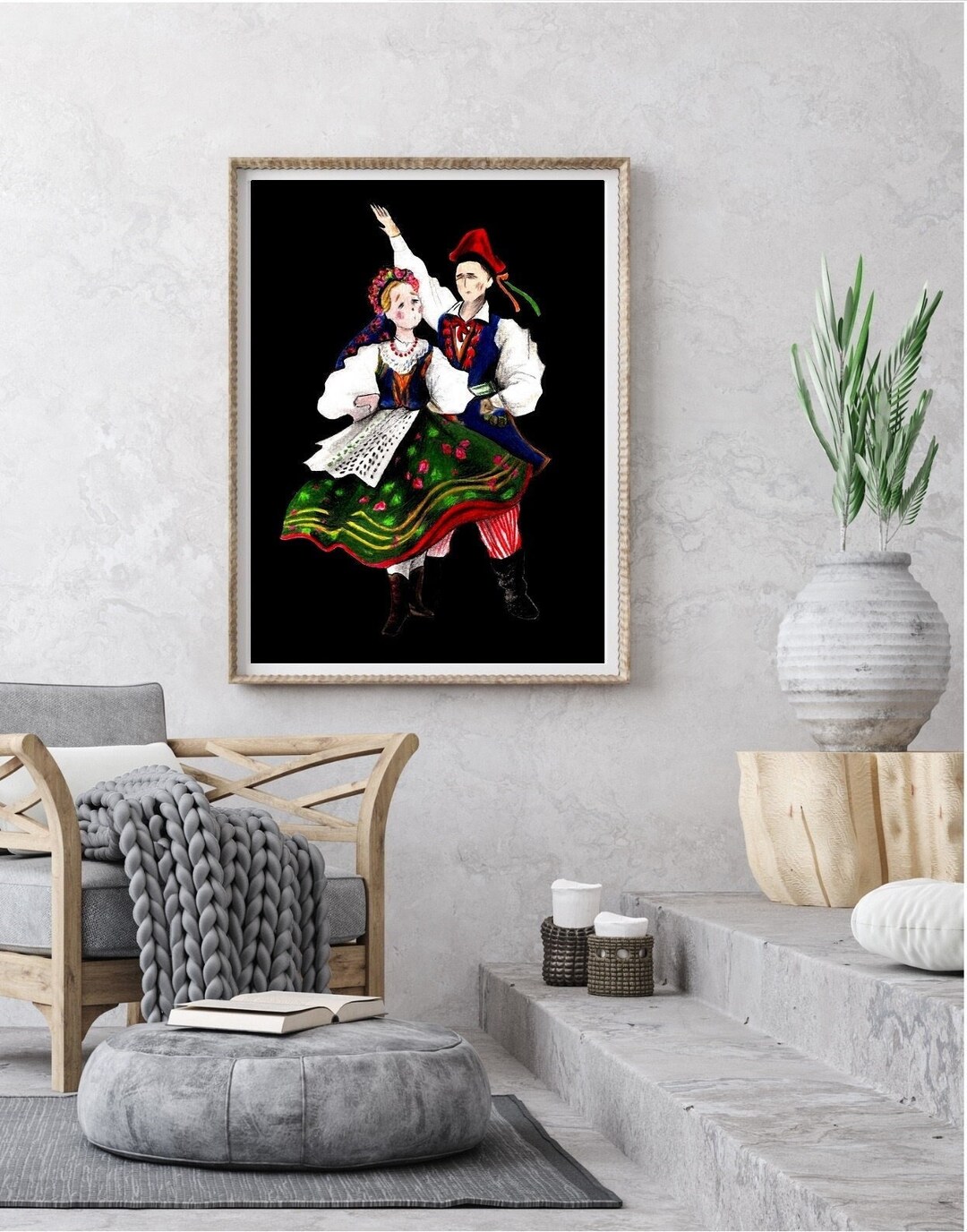 Poster Polish Wall Decor Polish Folk Krakowiak Art Print - Etsy