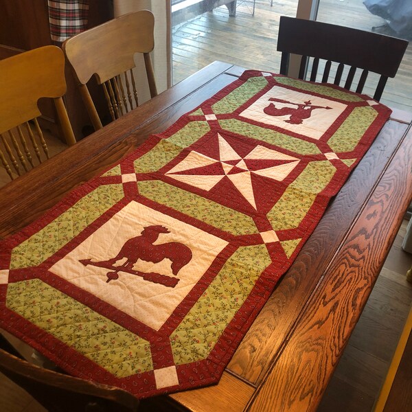 Rooster Table Runner - Etsy