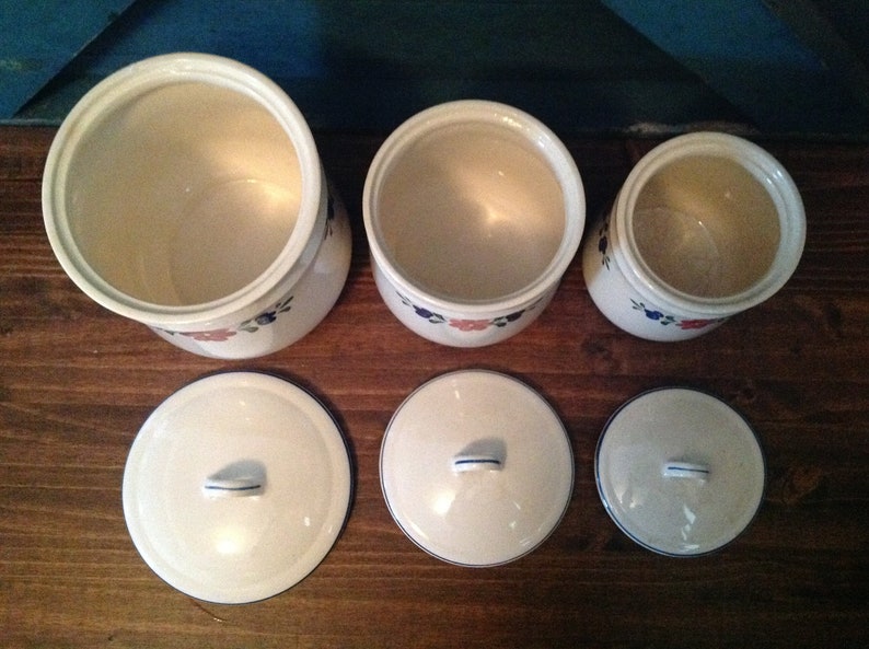 Vintage Japan Ceramic Canister Set Floral - Etsy