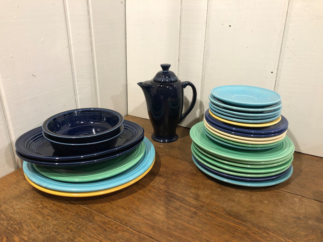 Vintage Genuine Fiestaware Plates Platters Bowls - Etsy