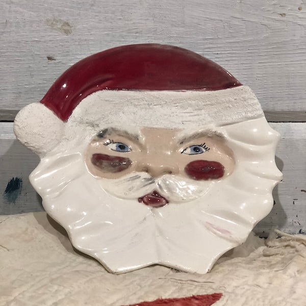 Santa Face Plate - Etsy