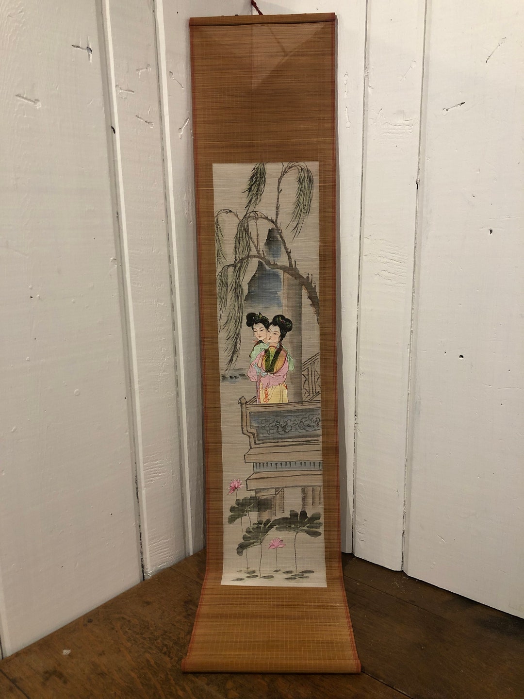 Vintage Japanese Geisha Scroll - Etsy