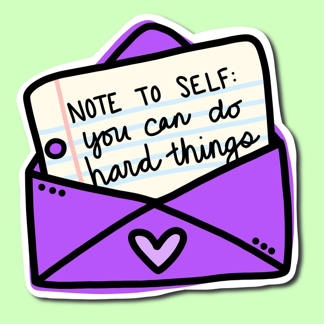 Note to Self Sticker - Etsy