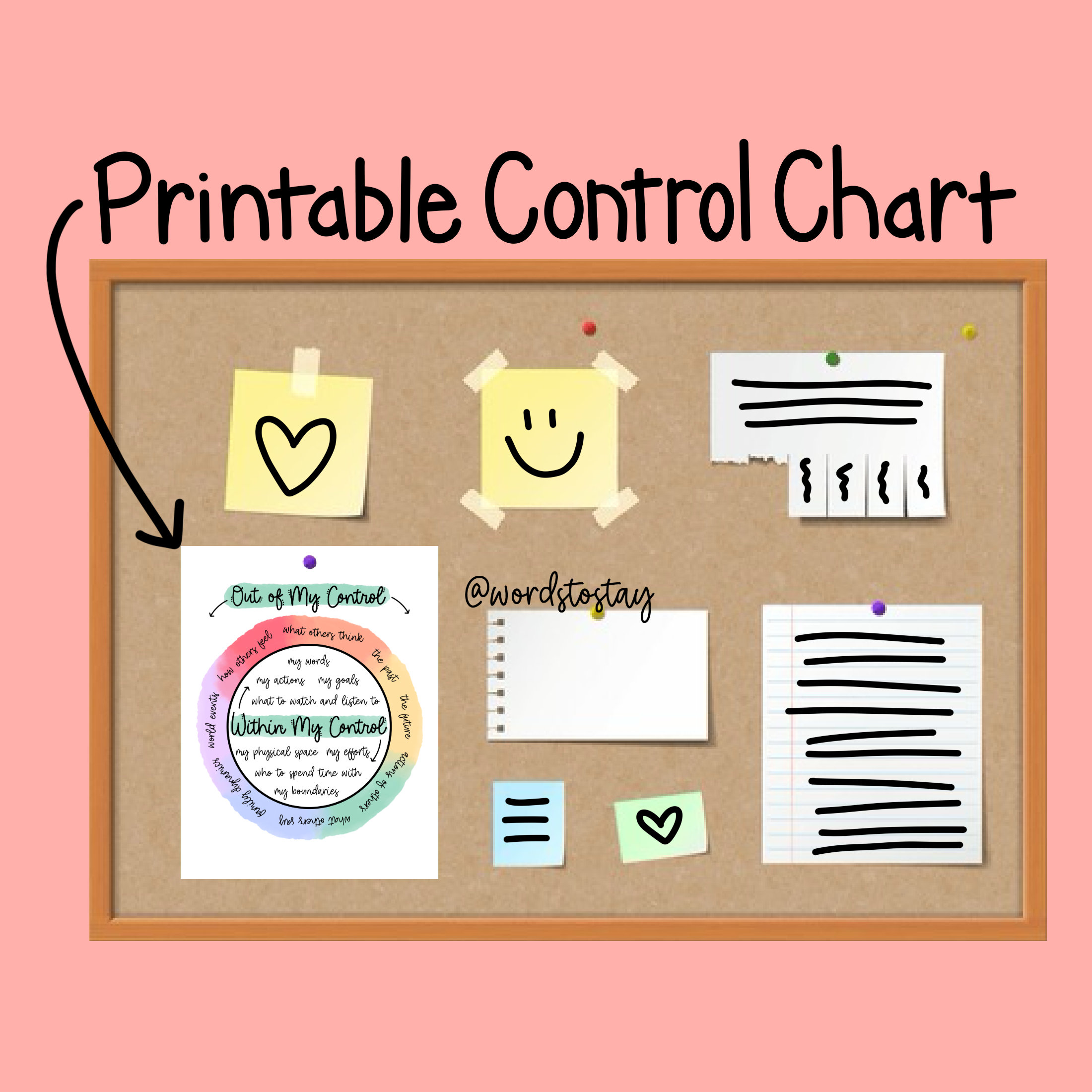 In and Out of My Control Printable PNG File - Mental Health Control ...