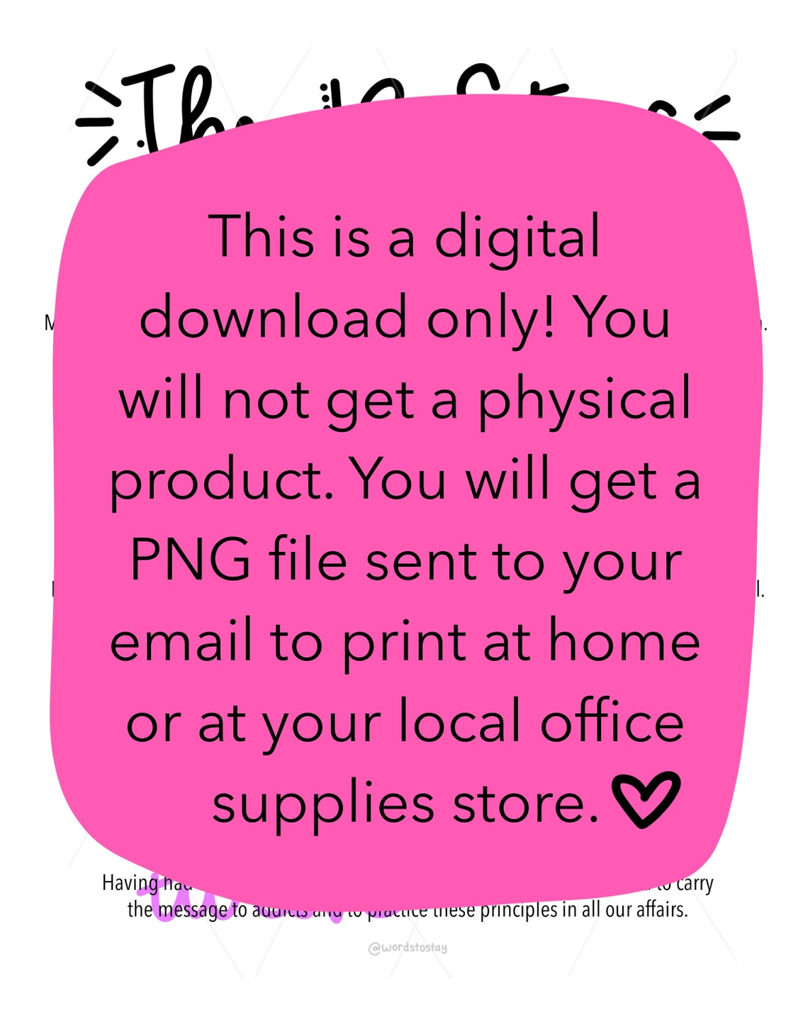 The 12 Steps of Recovery AA NA Cute Colorful Printable File PNG 8.5x11 ...