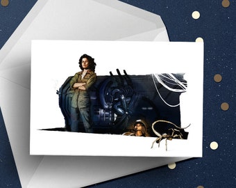 Xenomorph Birthday Card - Etsy